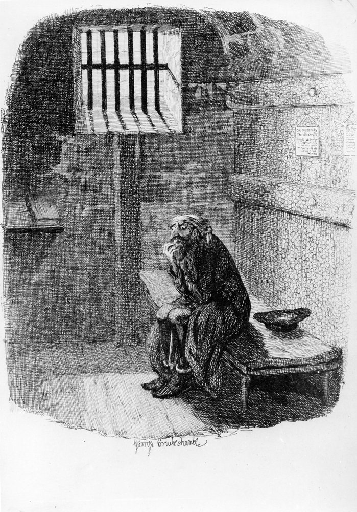 Fagin in the Condemned Cell, Illustration from 'Oliver Twist' by Charles Dickens
